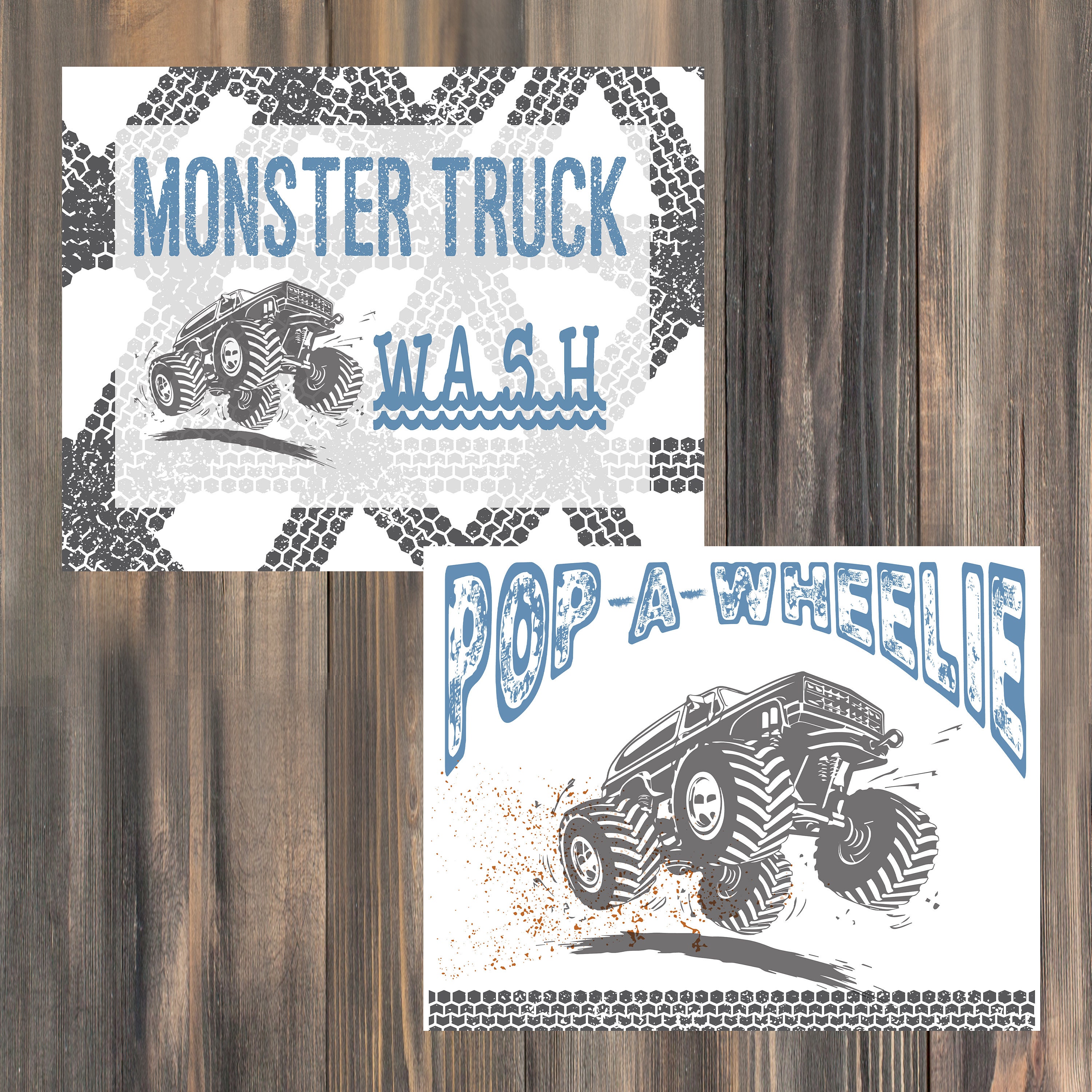 Monster Truck Party Signs Monster Truck Birthday Party - Etsy