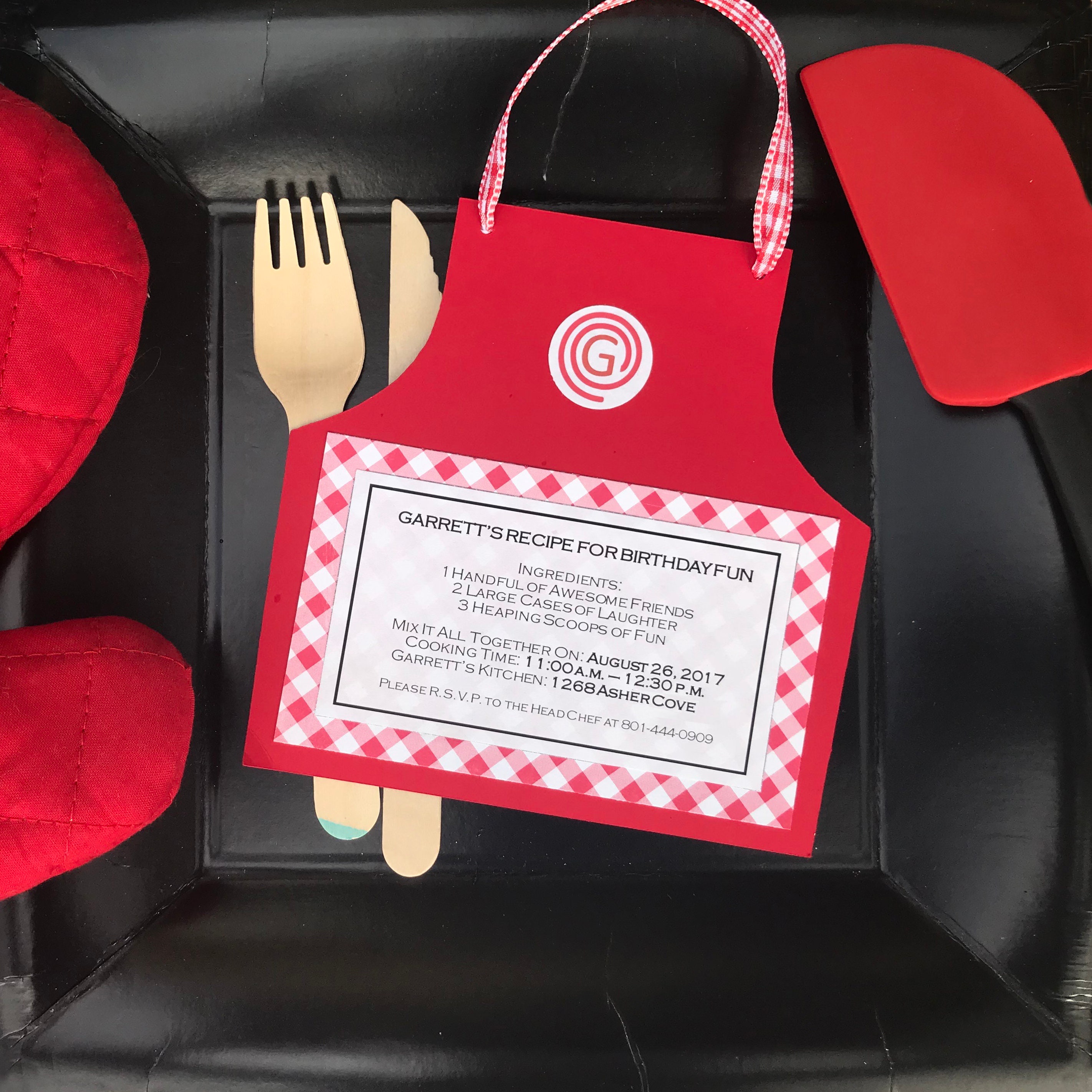 Junior Chef Party Invitation Chef Party Invitation Apron - Etsy