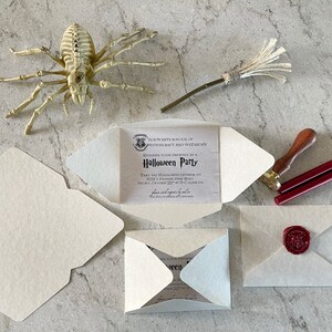 Wizard Party Invitation, Envelope & Seals, Wizarding Birthday, Potter ...