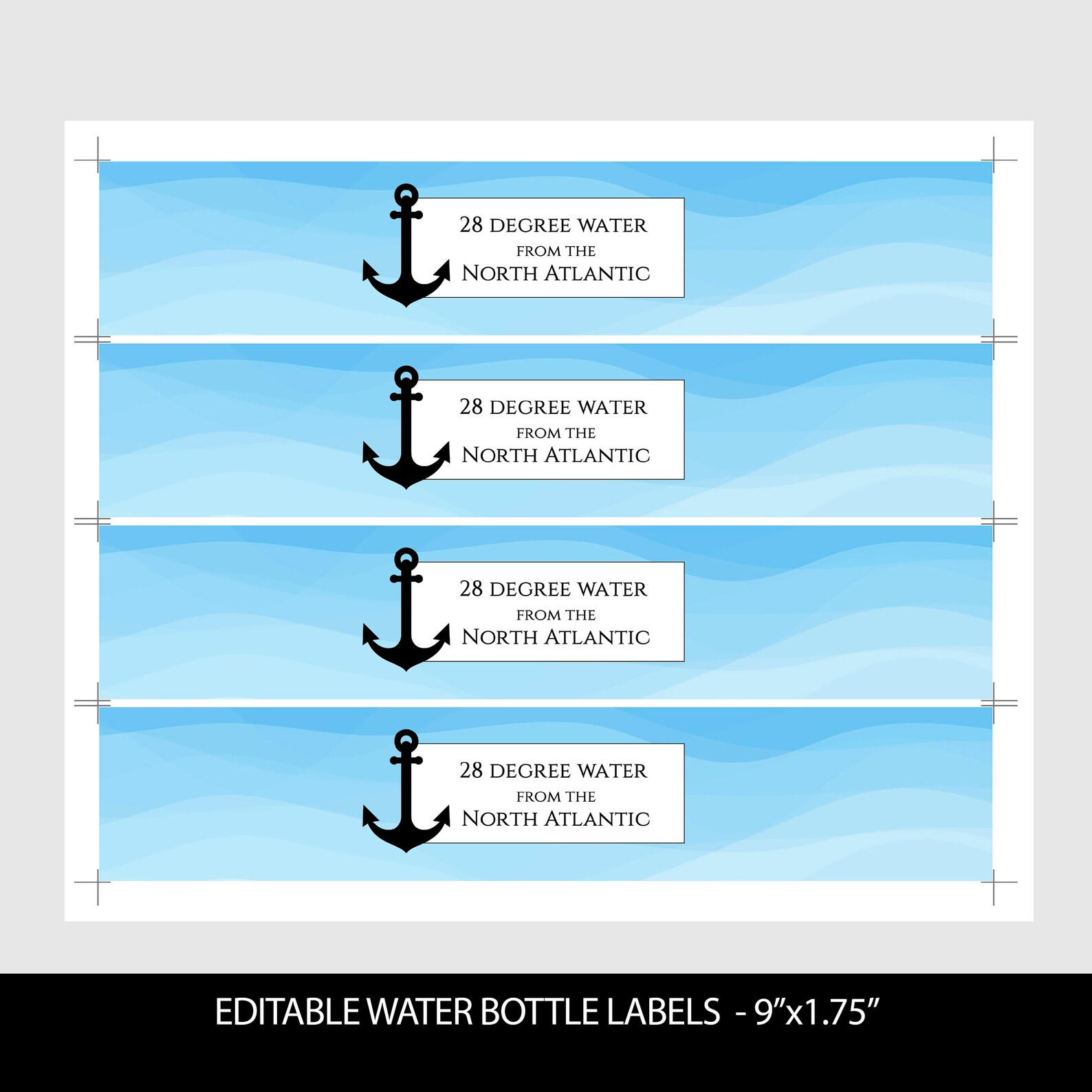 Titanic Birthday Party Water Bottle Labels, Nautical Bottle Wraps ...