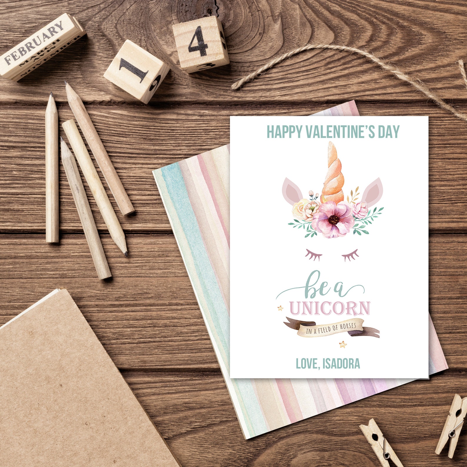 Unicorn Valentine Cards Printable Classroom Valentine's - Etsy