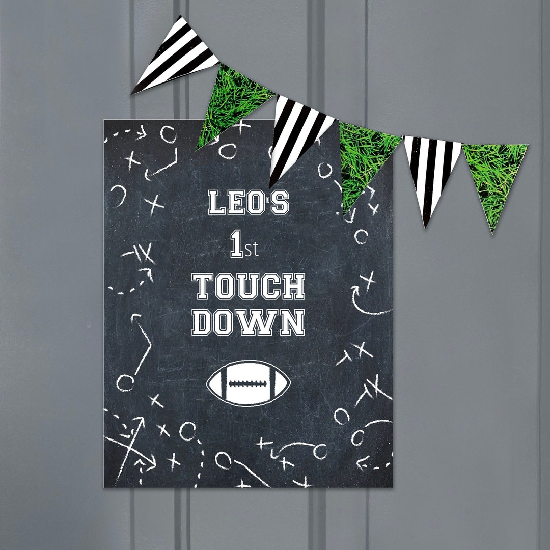 Football Party Welcome Sign, 11x14 Football Decor, Super Bowl Decor ...