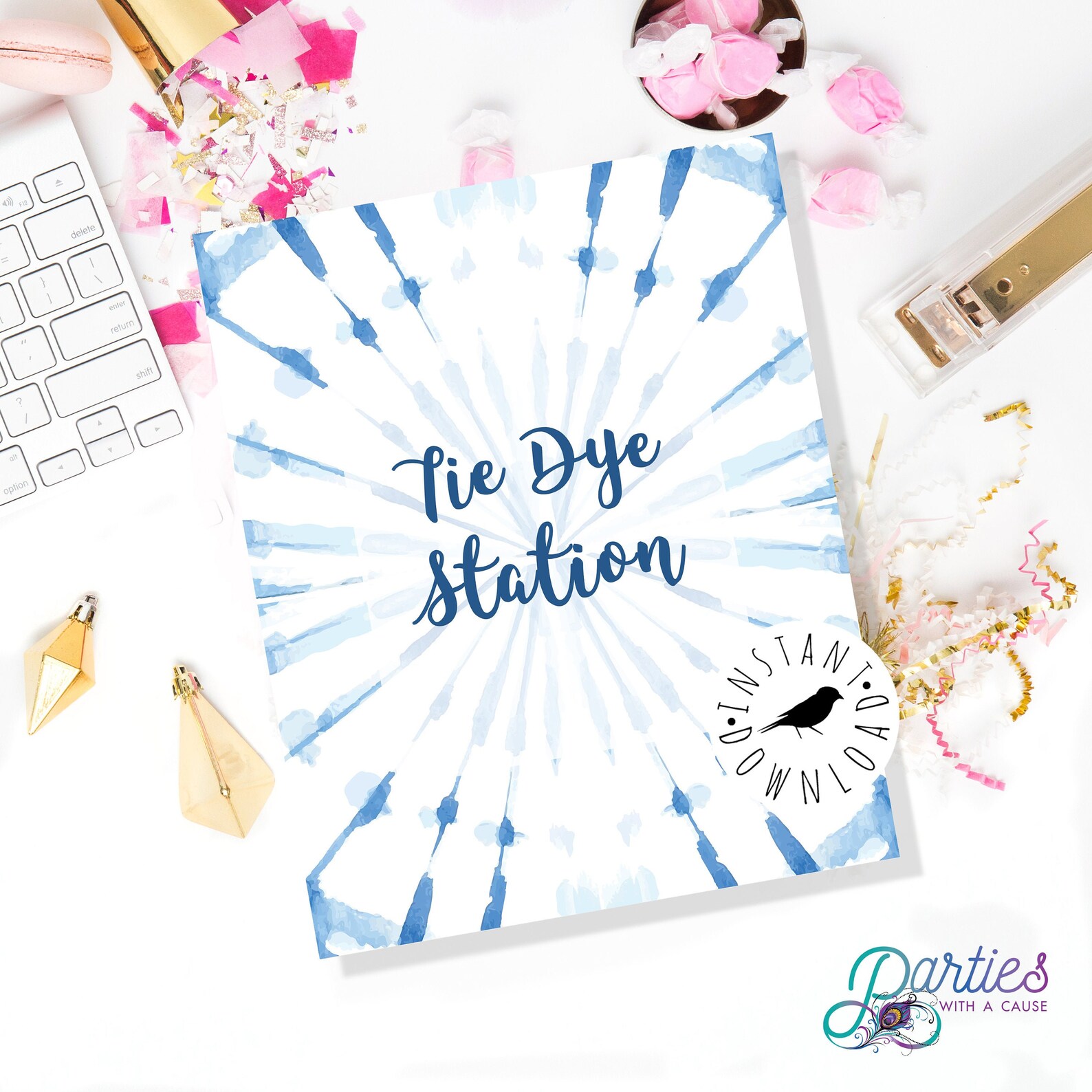 Shibori Baby Shower Tie Dye Station Sign Baby Shower Activity | Etsy