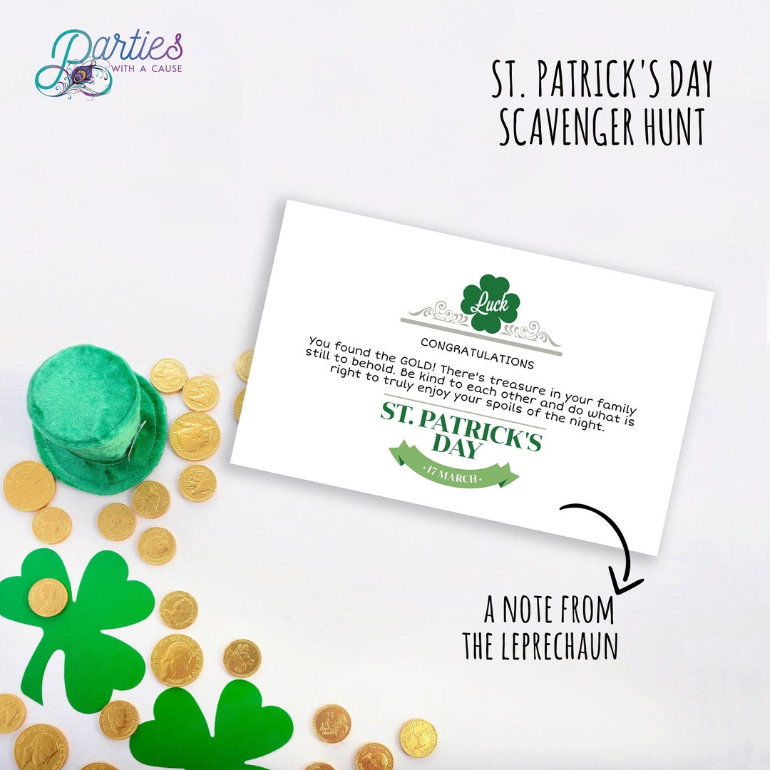 St. Patrick's Day Treasure Hunt for Kids | St Patricks Day Game for ...