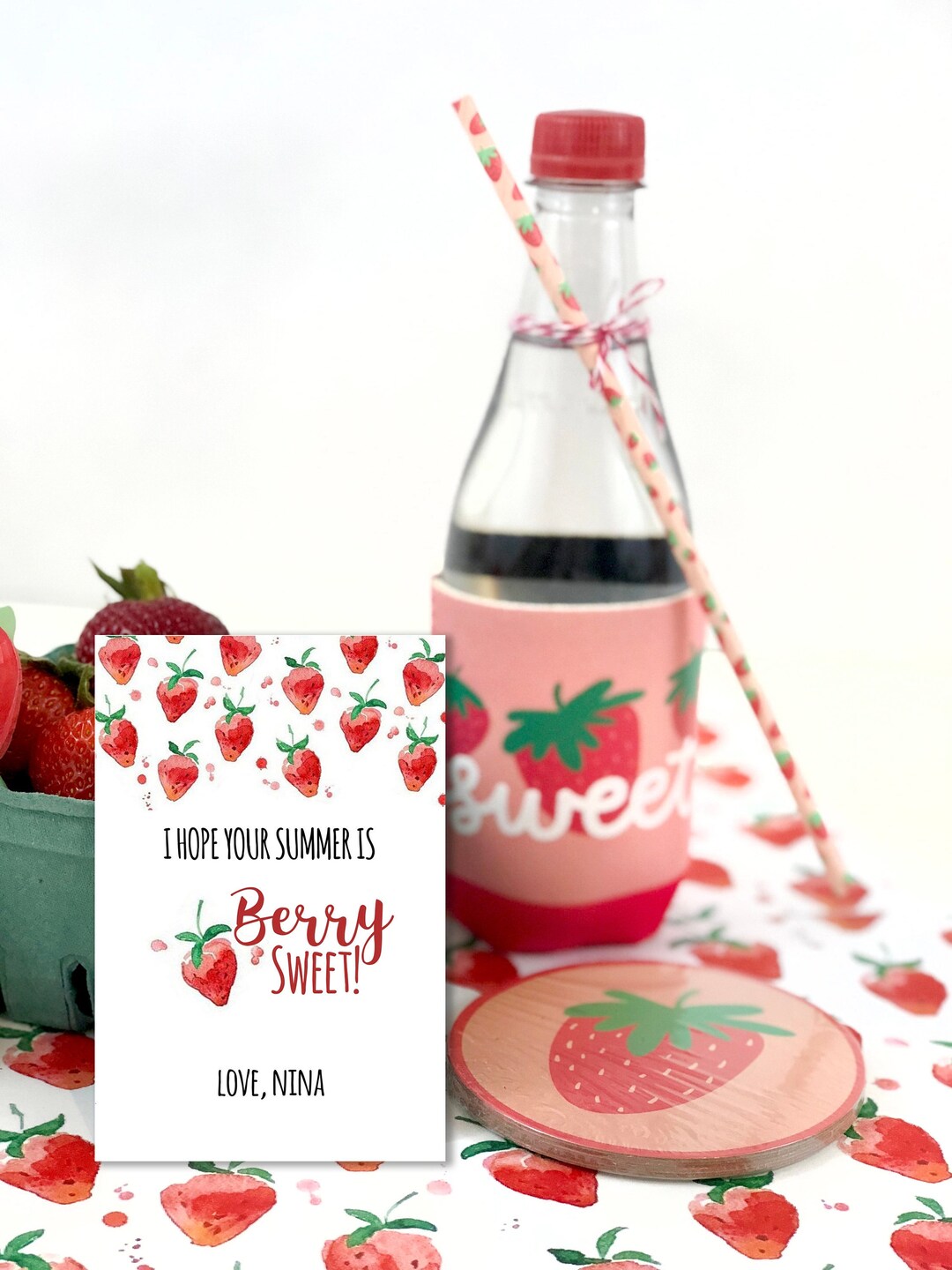 Berry Sweet Gift Tag, Teacher Thank You, Strawberry Party Favor Tag ...
