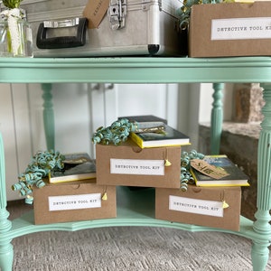 Detective Party Scavenger Hunt Cards, Decoder Wheel Detective Tags ...