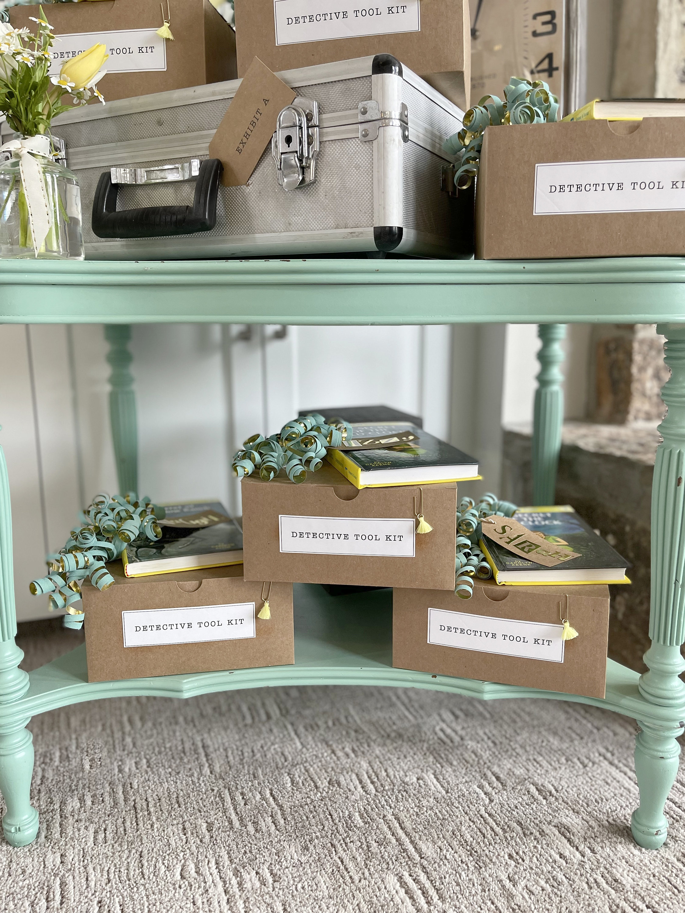 Detective Party Scavenger Hunt Cards, Decoder Wheel Detective Tags ...