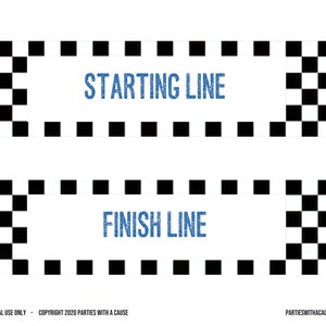 Race Car Party Signs | Starting & Finish Line Signs | Monster Truck ...