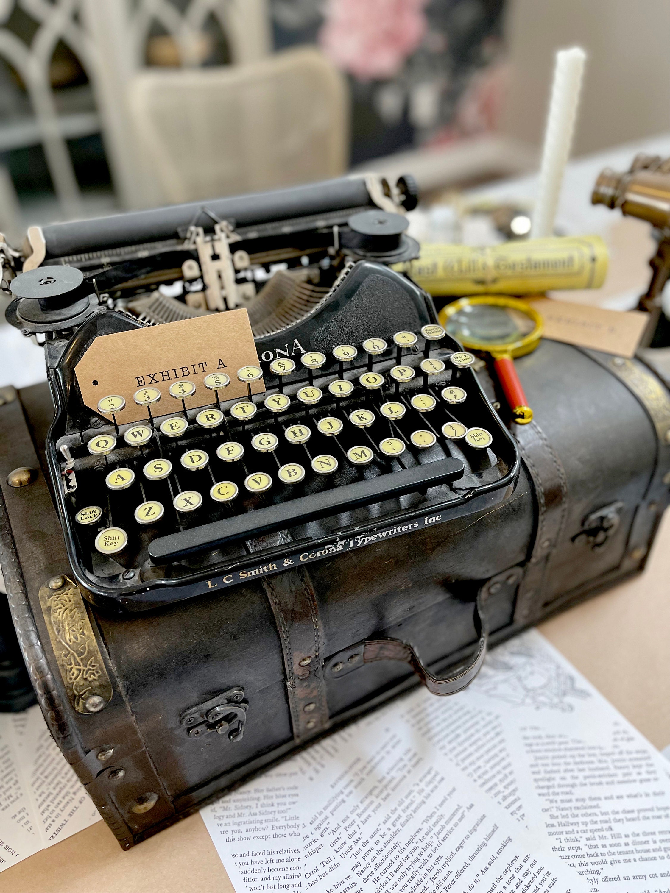 Detective Party Scavenger Hunt Cards, Decoder Wheel Detective Tags ...