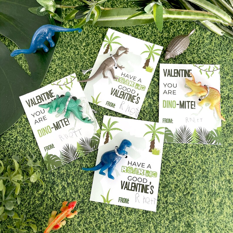 Dinosaur Valentine Cards | Printable Classroom Valentine's Day Cards ...