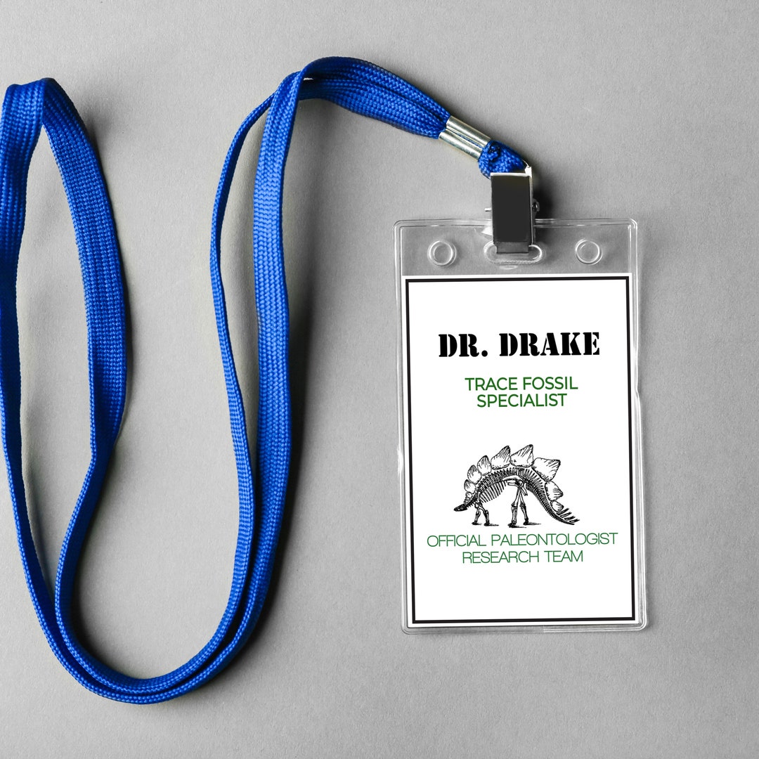 Dinosaur Party ID Badges, Paleontologist Scientist Badge, Prehistoric ...