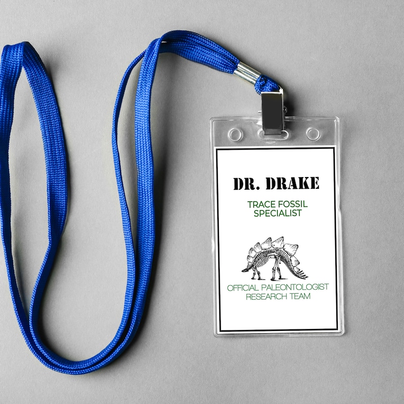 Dinosaur Party ID Badges Paleontologist Scientist Badge - Etsy