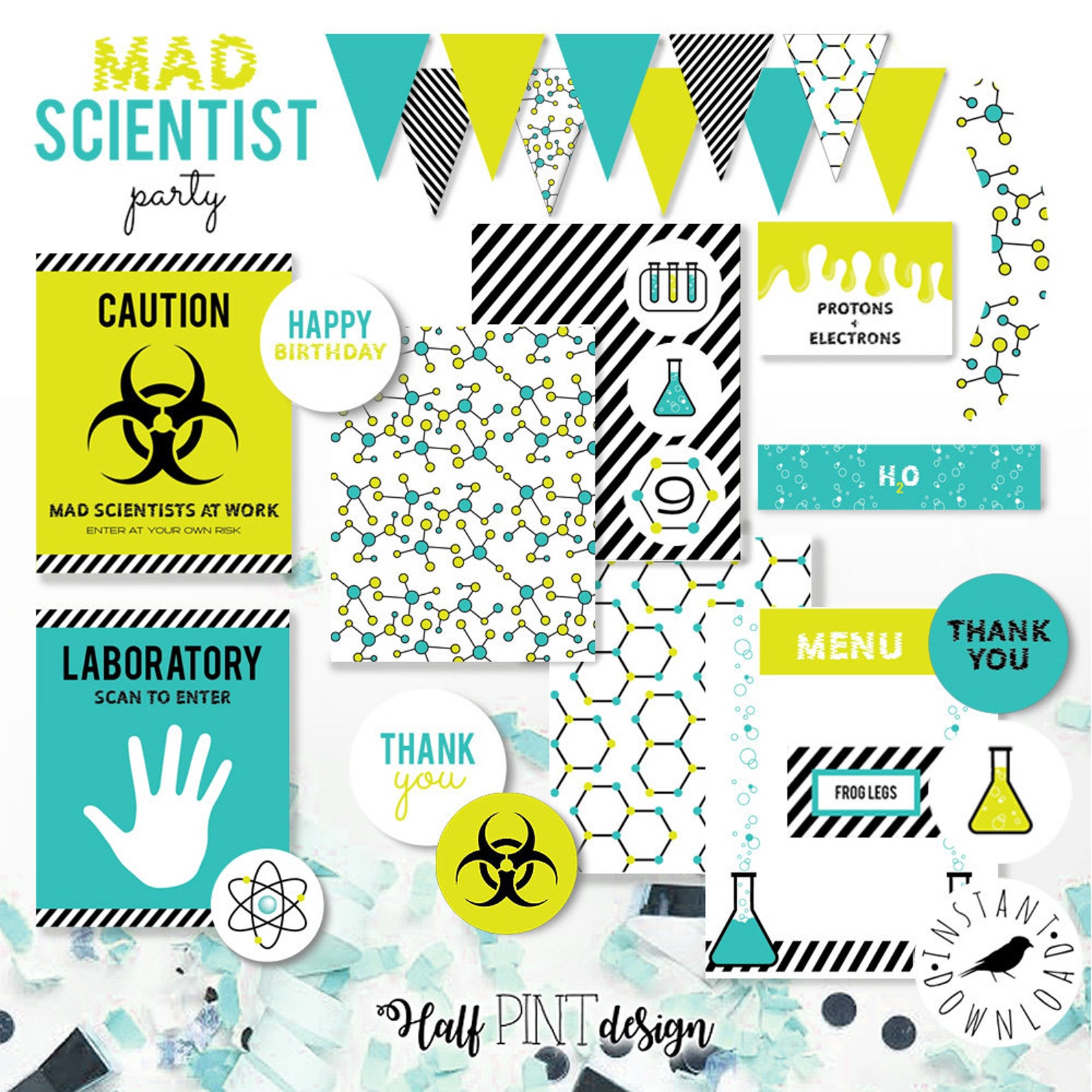 Mad Scientist Birthday Party Decorations, Mad Science Party, Slime ...