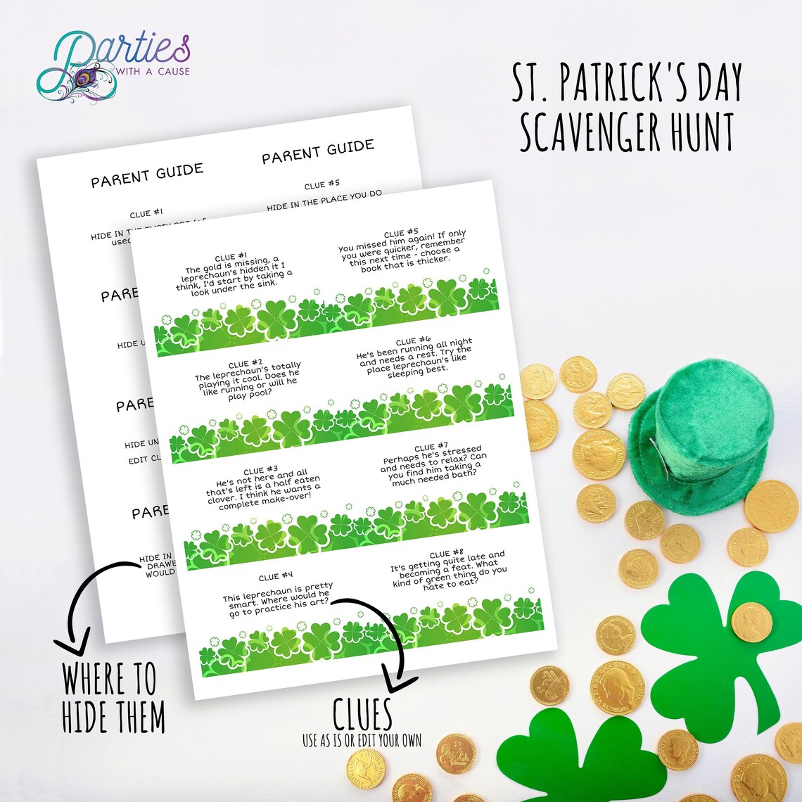 St. Patrick's Day Treasure Hunt for Kids | St Patricks Day Game for ...