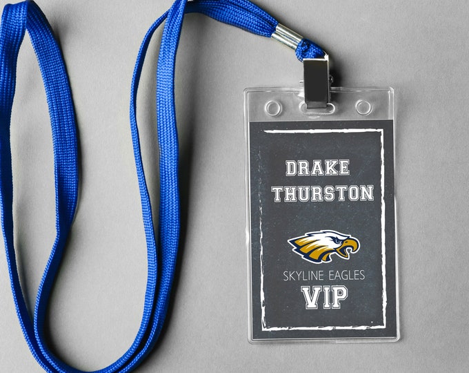 Football Party VIP Badges, Football Name Tag, Super Bowl Party Name Tag ...