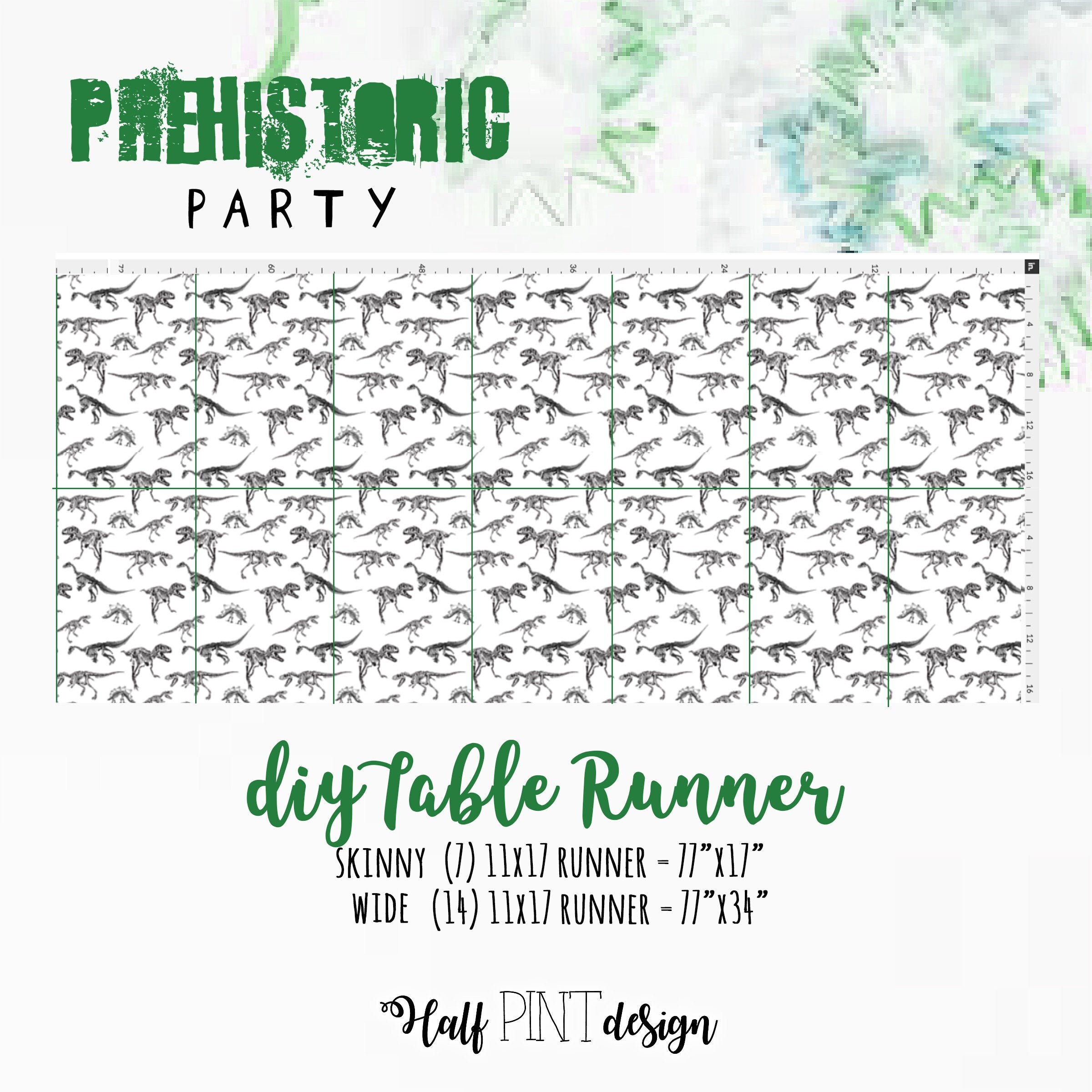DIY Prehistoric Dinosaur Fossil Table Runner - Etsy