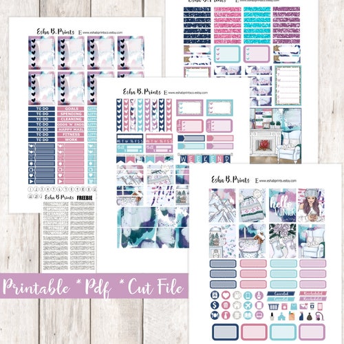 Printable PINK FUNCTIONAL Set Planner Stickers Erin Condren | Etsy