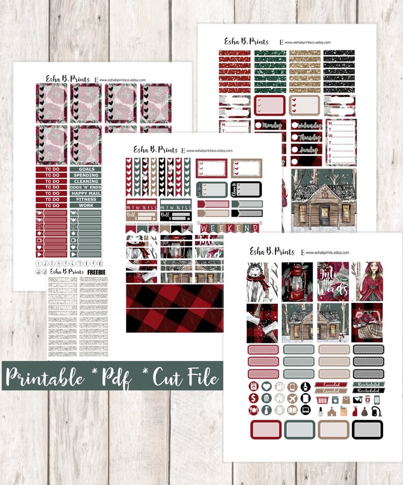 Forever Yours Printable Weekly Planner Sticker Kit for Erin Condren ...