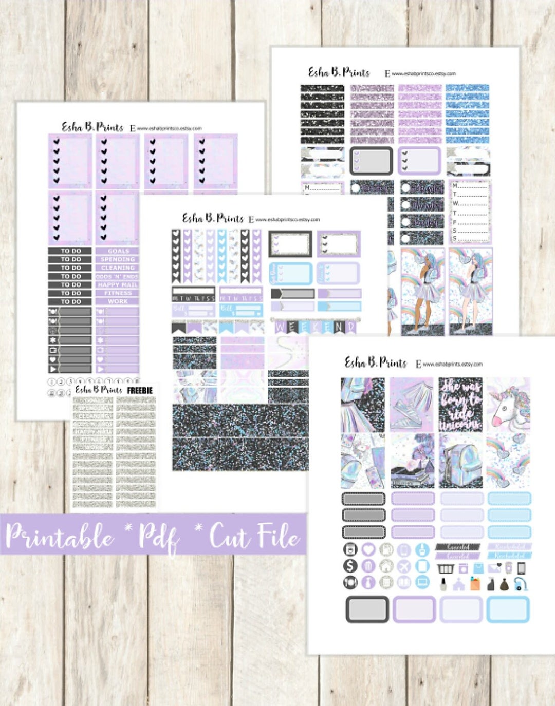 Hologlam School Printable Planner Stickers/weekly Kit/for Use With Erin ...