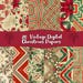 20 Vintage Christmas Digital Paper Pack 2 8 X 11.5 US Paper Size 300 ...