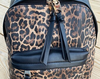 Mini Cheetah Print Backpack | Etsy
