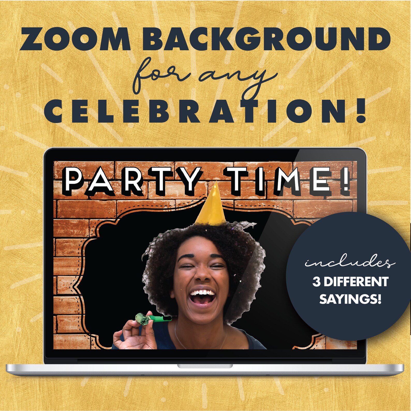 Modern Party Zoom Background / Virtual Baby Shower / Online | Etsy