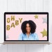 Oh Baby Zoom Background / Virtual Baby Shower / Online Baby Shower ...