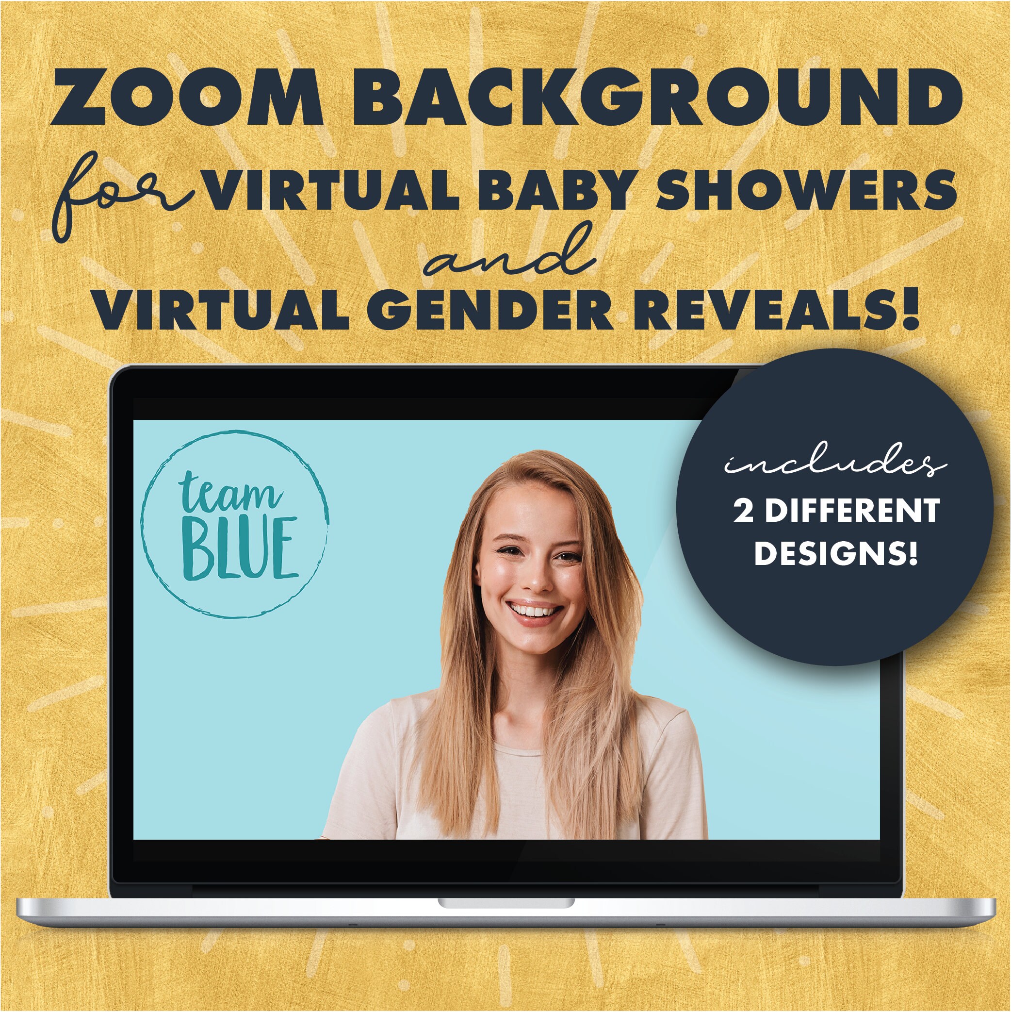 Zoom Background for Virtual Baby Shower or Virtual Gender Reveal ...