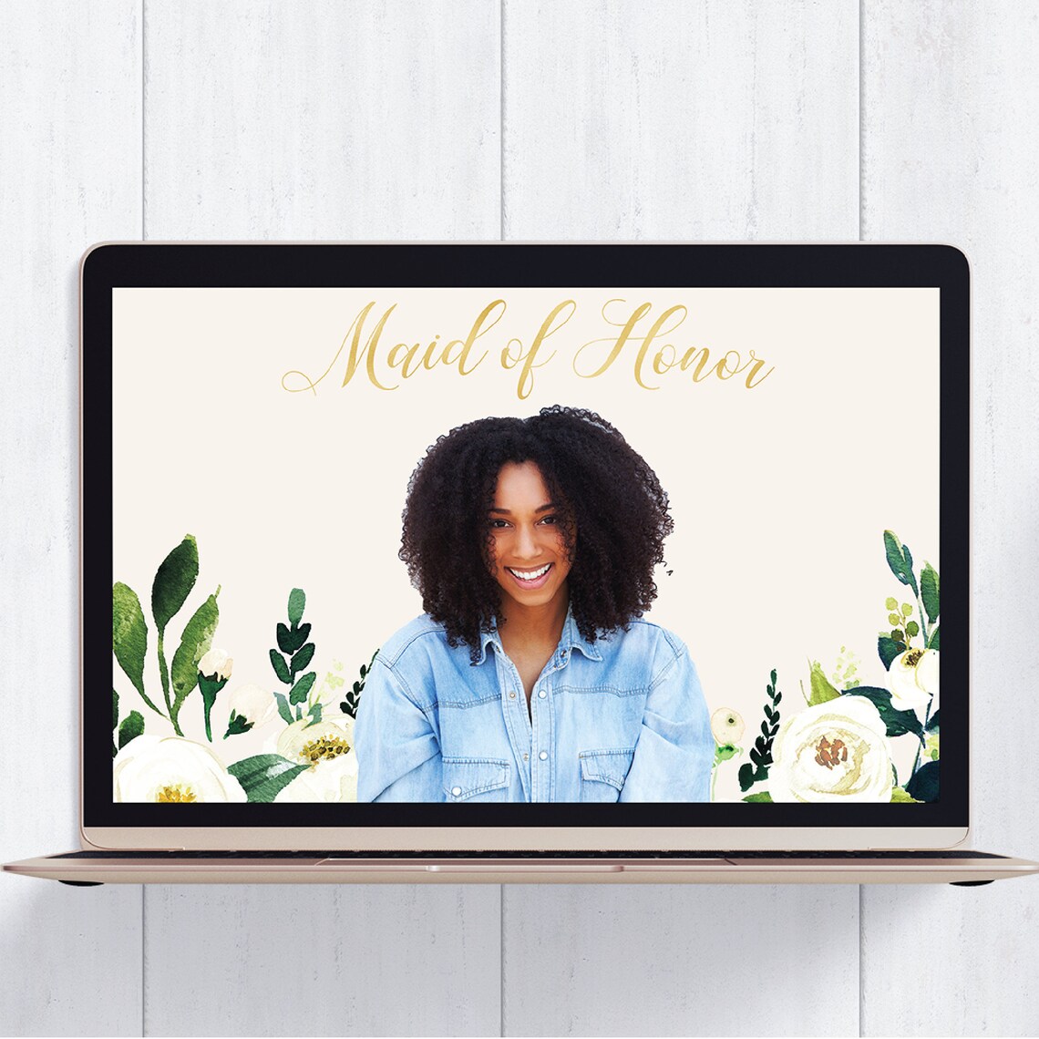 Floral Bridal Party Zoom Background / Virtual Bridal Shower / Online ...