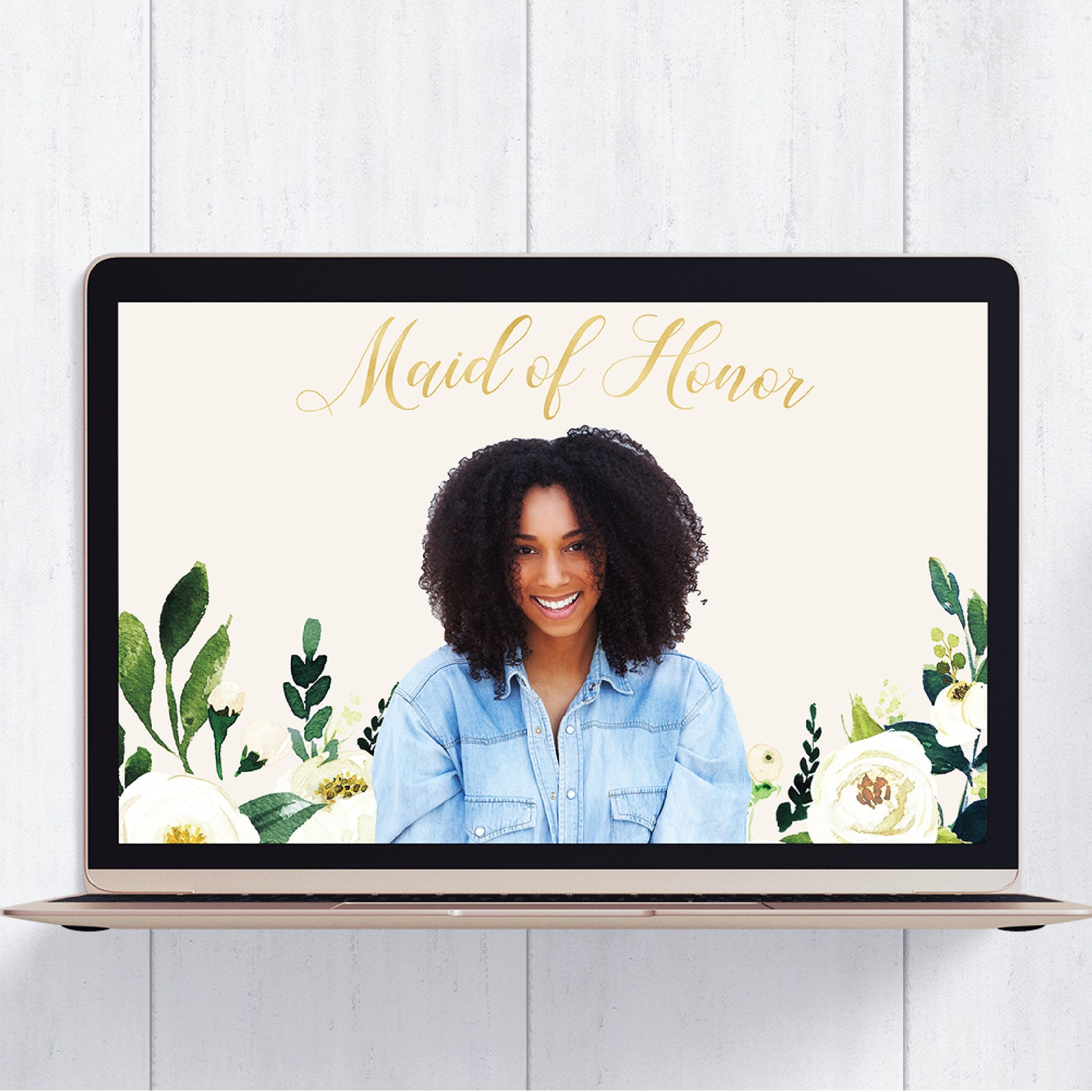 Floral Bridal Party Zoom Background / Virtual Bridal Shower / Online ...
