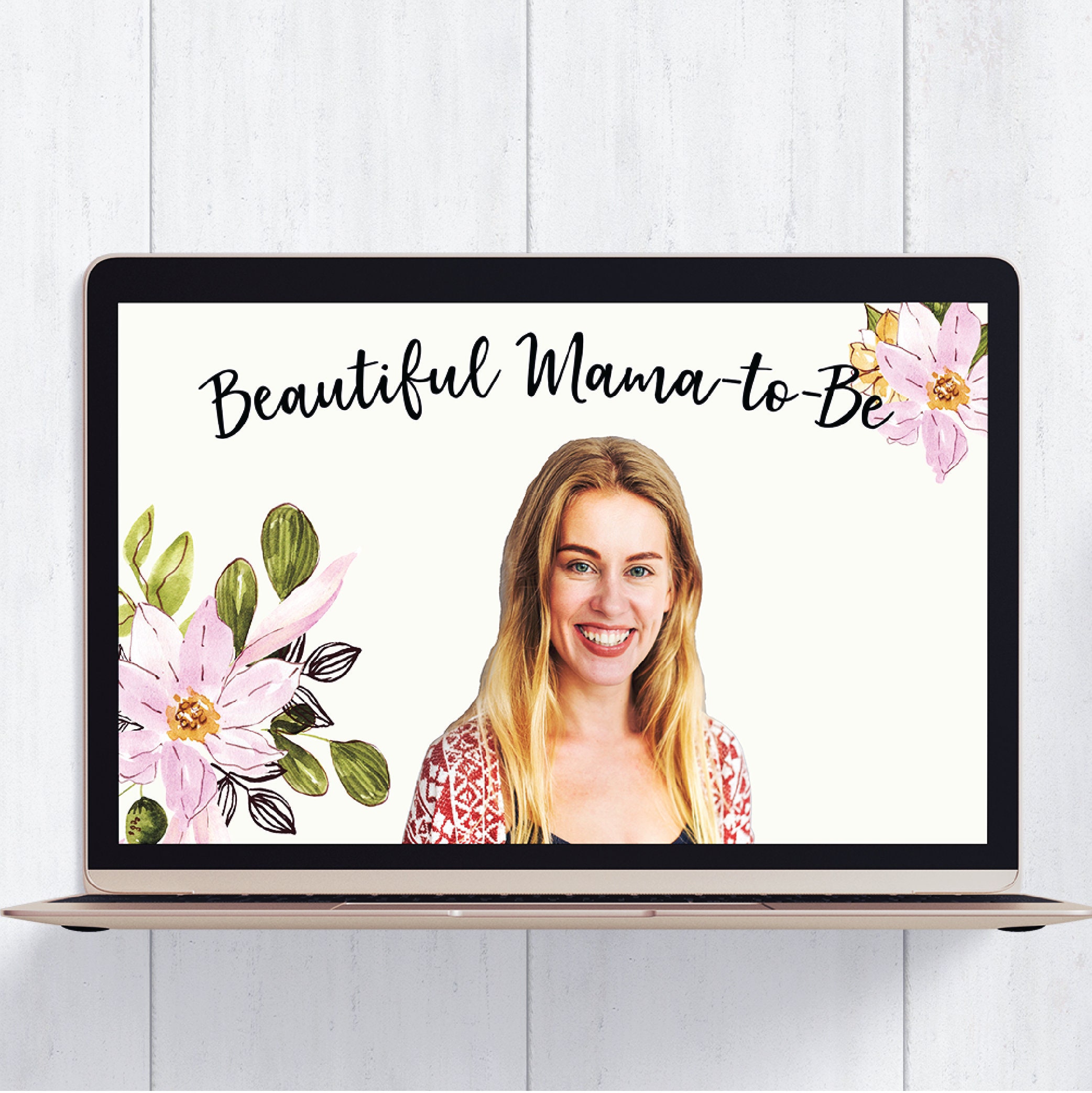 Floral Zoom Background / Virtual Baby Shower / Online Baby Shower / Web ...