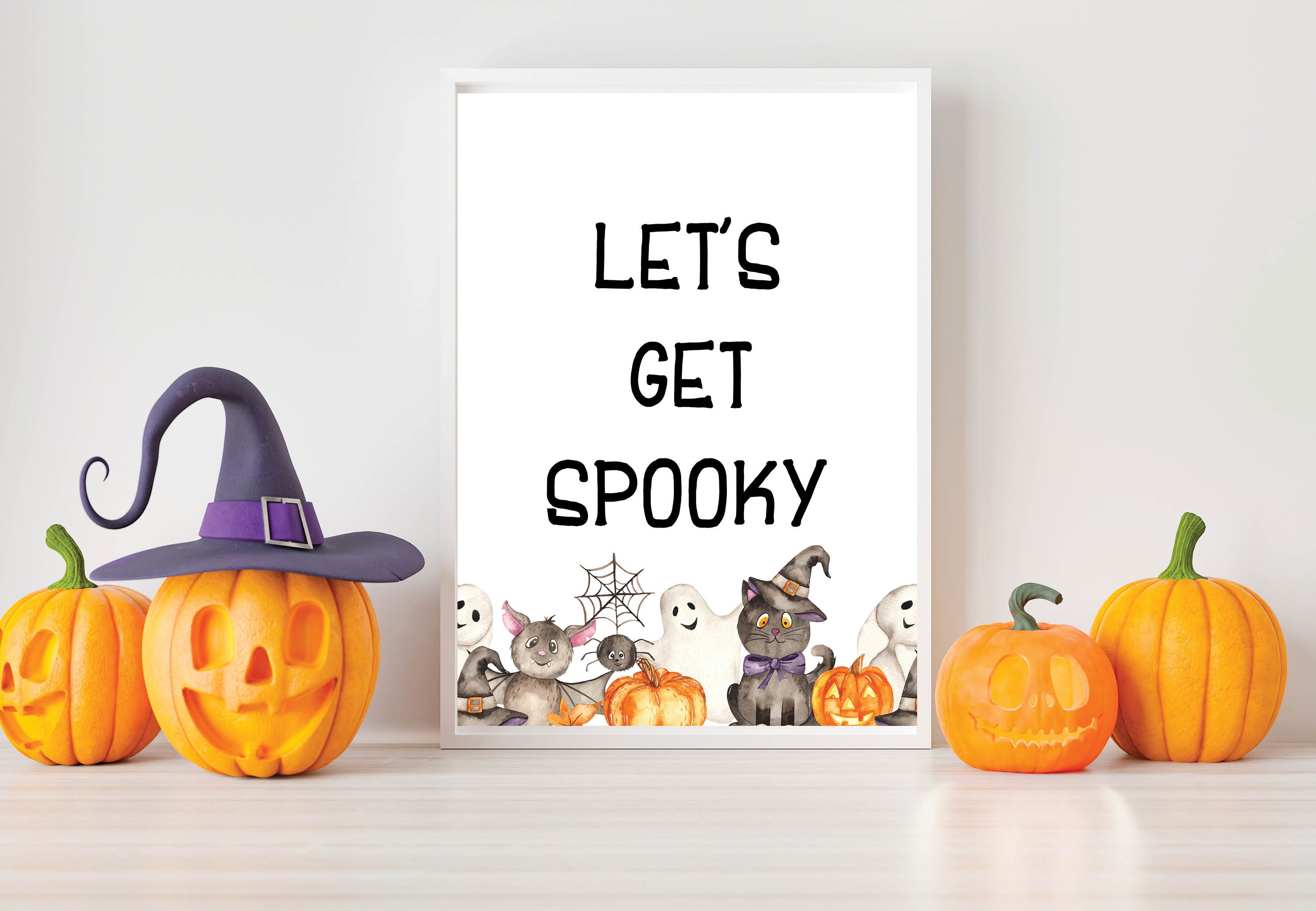 5 Halloween Printable, Spooky, Halloween Wall Art, Halloween Poster ...