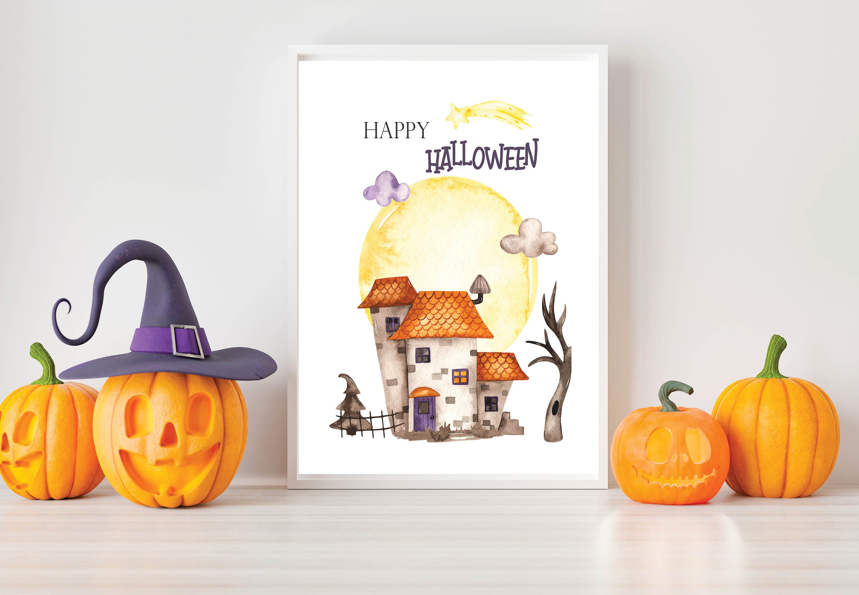 5 Halloween Printable, Spooky, Halloween Wall Art, Halloween Poster ...