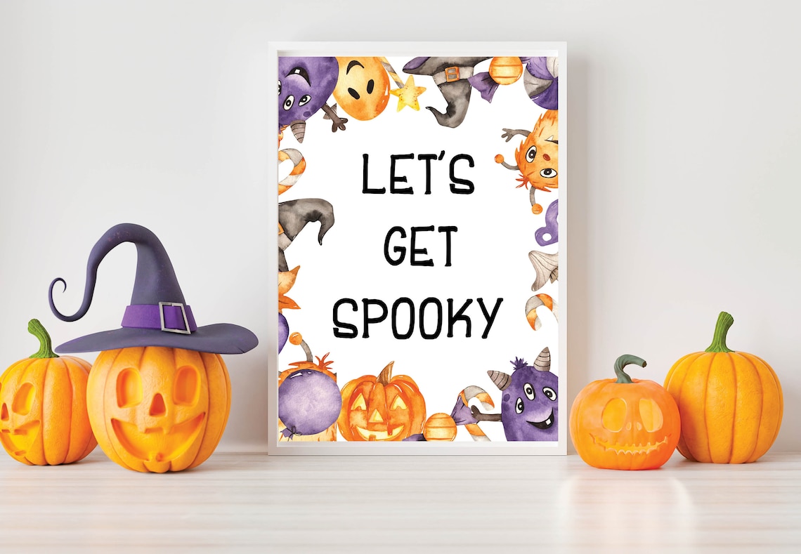 5 Halloween Printable, Spooky, Halloween Wall Art, Halloween Poster ...
