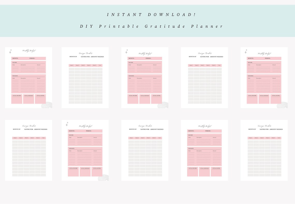 Instant Digital Budget Planner, Digital Notebook, Printable Planner ...