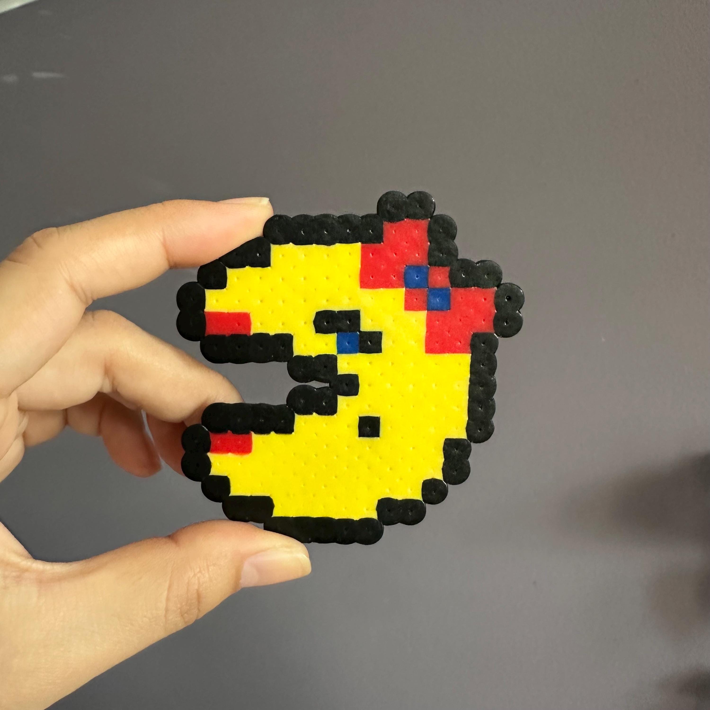 Handmade Pac-man & Ghosts Perler Bead Magnets – Retro Arcade Fridge ...