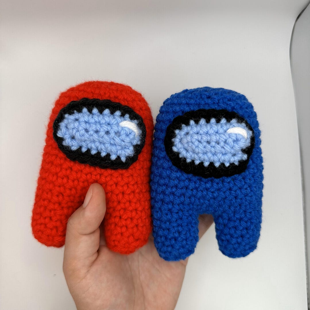 Among Us Crochet Plush, Handmade Among Us Stuffed Animal, Crewmate ...