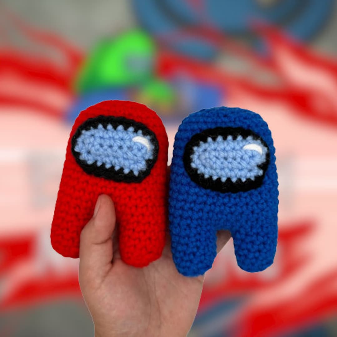 Among Us Crochet Plush, Handmade Among Us Stuffed Animal, Crewmate ...