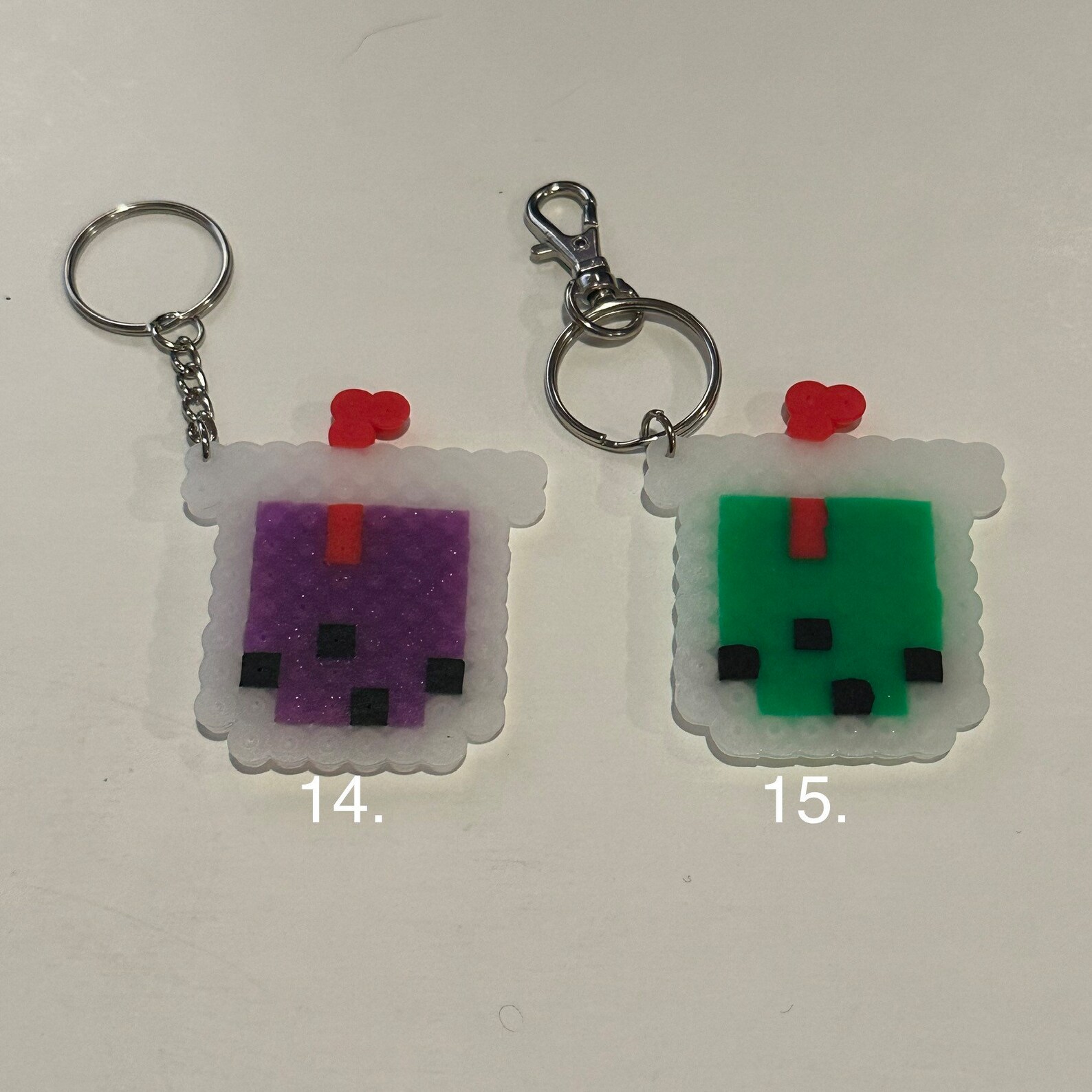 Boba Keychain, Boba Magnet, Fuse Bead, Perler, Pixel Art, Retro Games ...