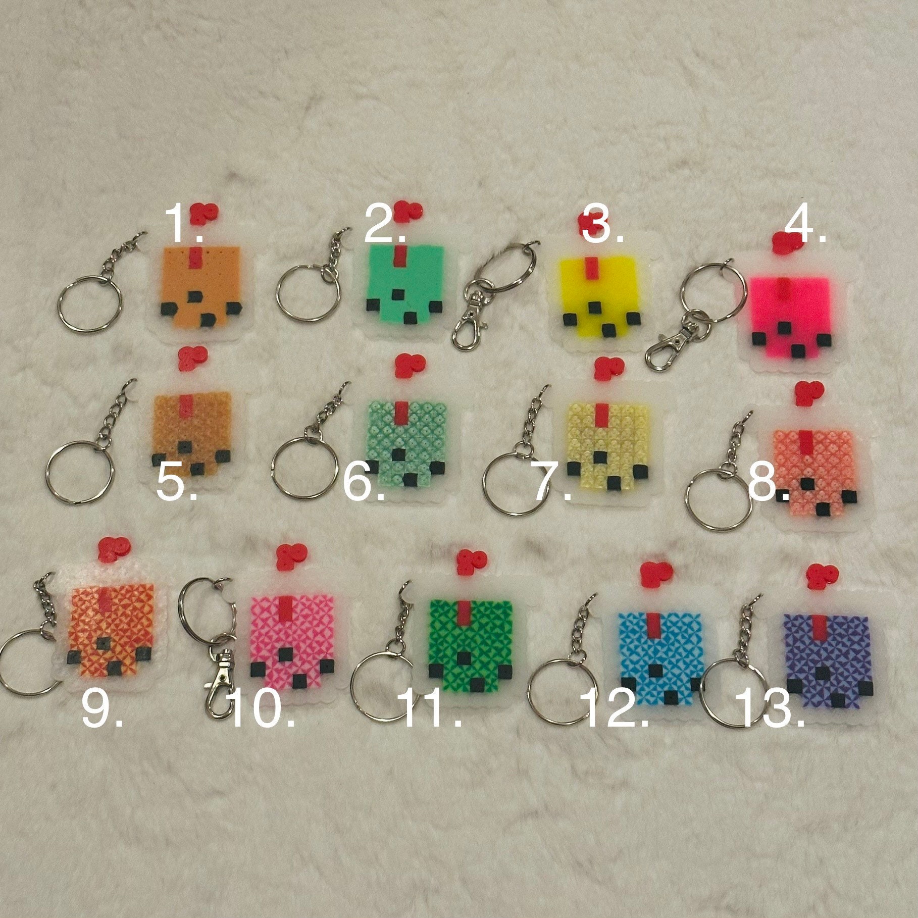 Boba Keychain, Boba Magnet, Fuse Bead, Perler, Pixel Art, Retro Games ...