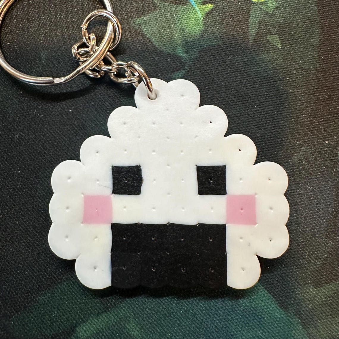 Handmade Onigiri Perler Bead Keychain – Kawaii Japanese Snack Charm - Etsy