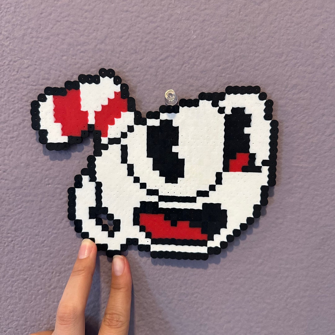 Cuphead and Mugman, Cuphead Wall Art, Cuphead Decor, Fuse Bead Art, 8-bit Pixel Art, Cuphead ...