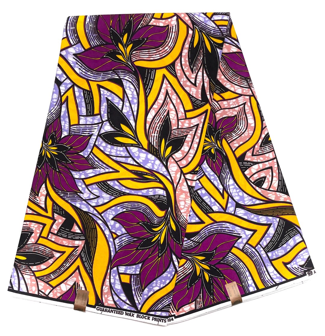 Wax Pagne African Fabric HITARGET 100% Cotton Coupon 6 Yards HTG160 ...