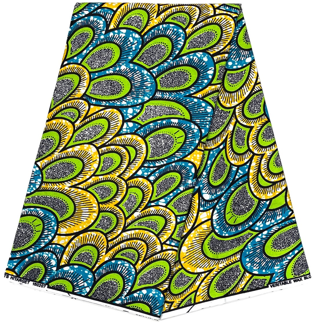 Wax Pagne African Fabric Hitarget Cotton Coupon 6 Yards AF067 - Etsy