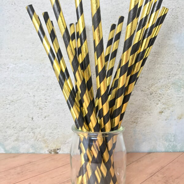 Striped Straws - Etsy