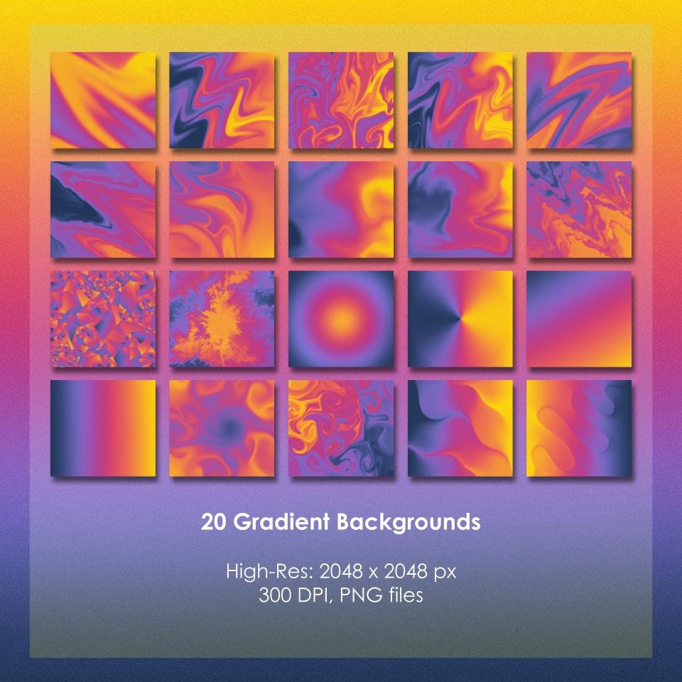 20 Digital Gradients: Twilight Evening Collection Aesthetic - Etsy