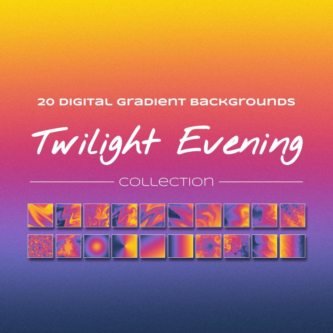 20 Digital Gradients: Twilight Evening Collection Aesthetic - Etsy