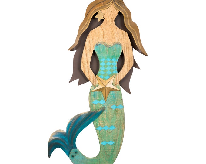 Mermaid Laying Down in Ivorys and Blues - Etsy