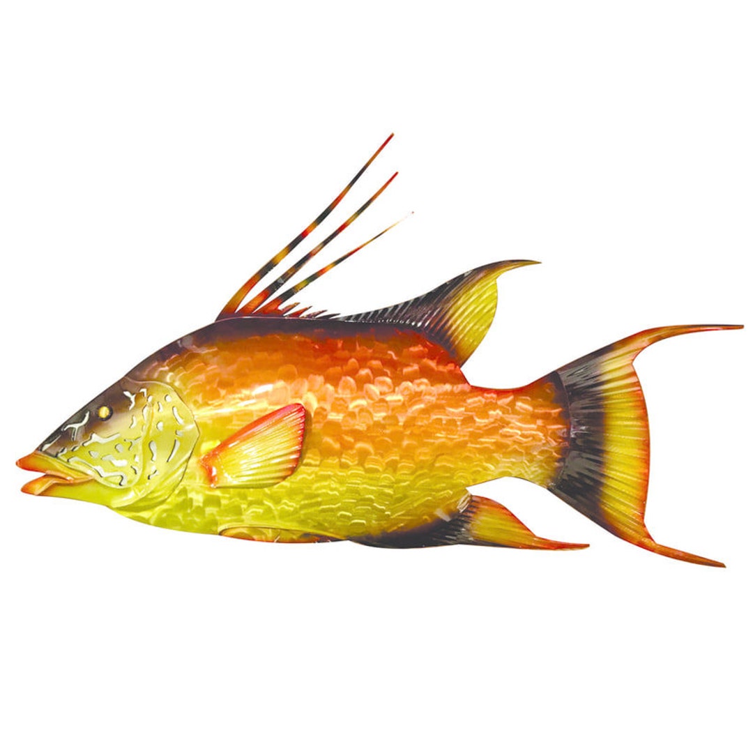 Vibrant Hogfish Metal Wall Sculpture MM170 - Etsy