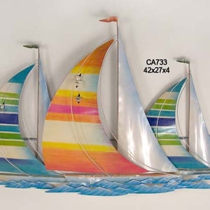 Tropical Regatta Metal Wall Art CA733 - Etsy